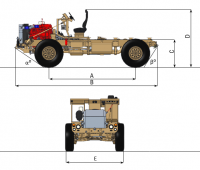 4x4 Rolling Chassis • BASE A.Ş. • Heavy Duty Drivetrain Components